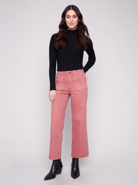 Cropped Wide Leg Twill | Primrose