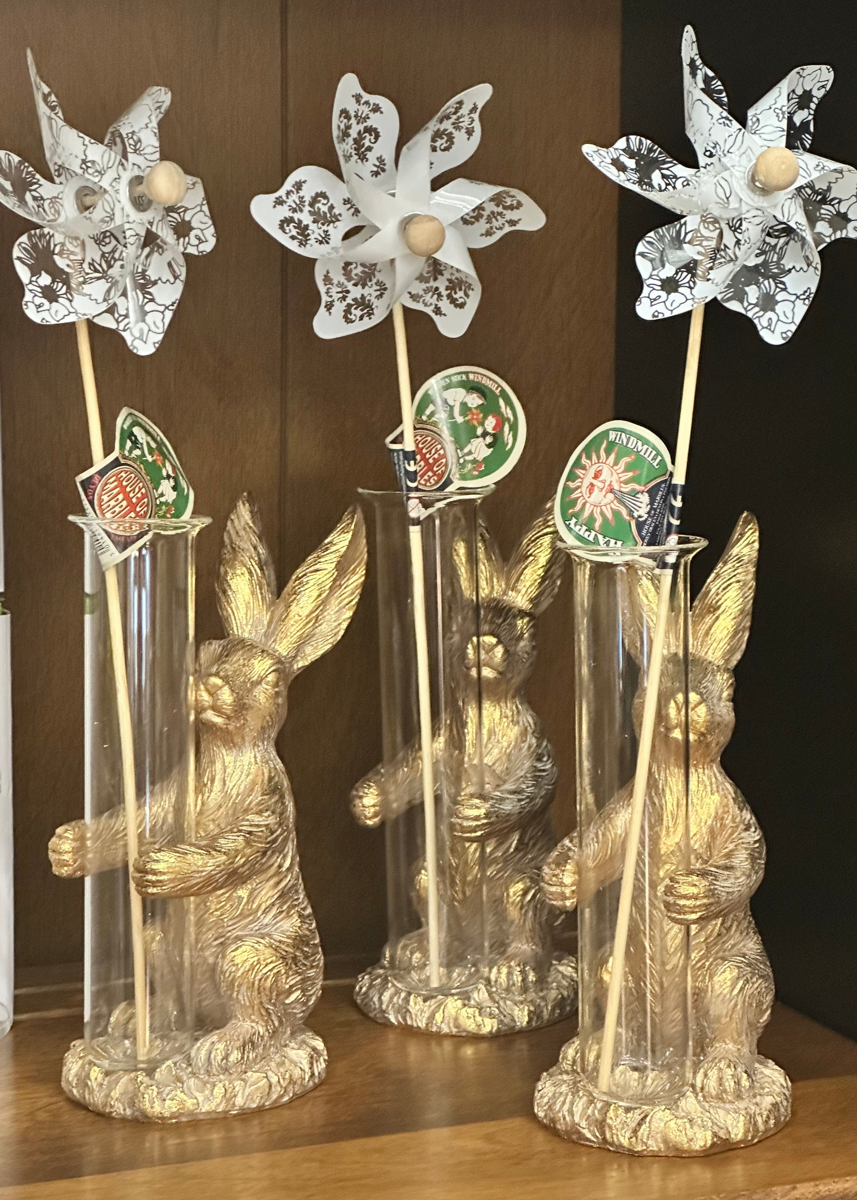 Golden Bunny Bud Vase